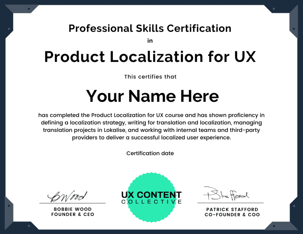 Product Localization & Translation Course | UX Content Collective