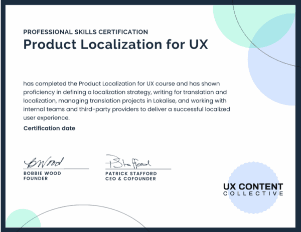 Product Localization & Translation Course | UX Content Collective
